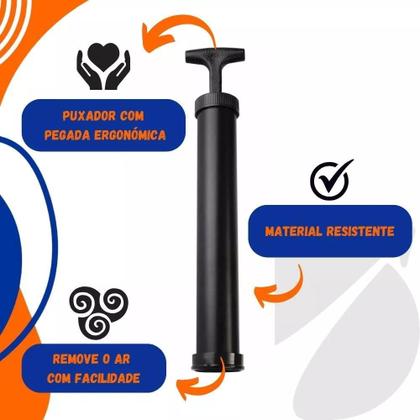 Bomba Manual a Vácuo para Saco Plástico Organizador Sucção de Ar para ...