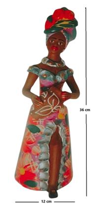 Boneca De Barro Baiana Pintada 36cm - Artesanato - artesanal - Bonecas ...