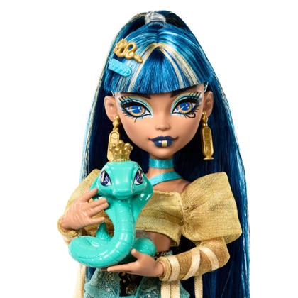 Boneca Monster High Cleo De Nile com Pet Cobra Hissette e Acessórios ...