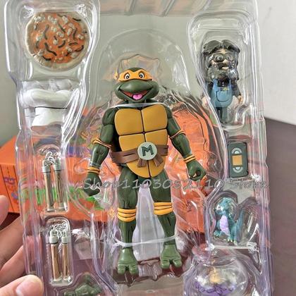 Boneco De Ação Tartaruga Ninja Leonardo NECA Pizza Club Turtles Raphael ...