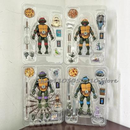 Boneco De Ação Tartaruga Ninja Leonardo NECA Pizza Club Turtles Raphael ...