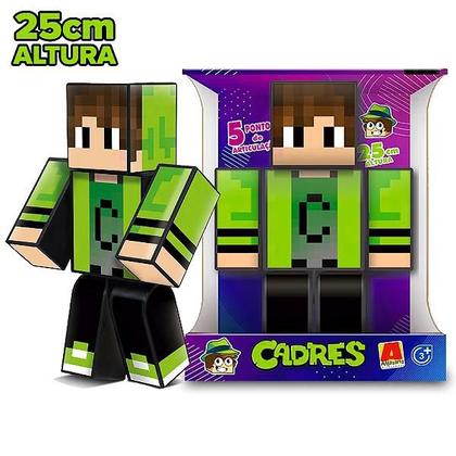 Boneco YouTuber Cadres Minecraft Articulado 25cm - Algazarra - Boneco ...