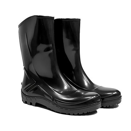 Bota PVC Preta 38 Cano Médio Sem Forro Vulcaflex - 000119 - Bota de ...