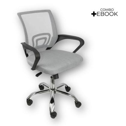 Cadeira de Escritório Oficial Begônia Tela Mesh Cinza - Oficial Webshop ...