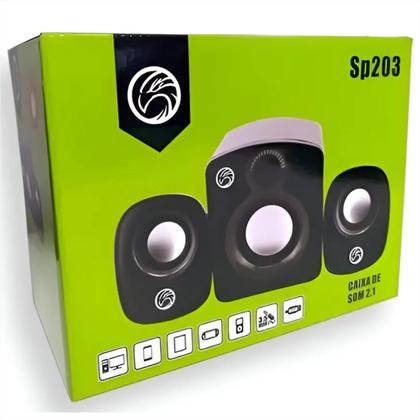 Caixa de Som Brazil PC BPC-SP203 2.1 - 11W RMS - com Subwoofer ...