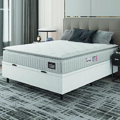 Cama Box Baú Casal Colchão Espuma D33 Pillow Top Van Gogh 138x188x65cm ...