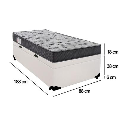 Cama Box Baú Solteiro Sintético + Colchão De Espuma D33 - SerenePrime ...