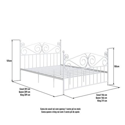 Cama de Casal Clássica em Ferro Elizabeth - Camas e Beliches - Cama de ...