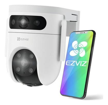 Câmera De Segurança Wifi Ezviz H9c Dual 3k, Lente Dupla De 5mp, Branca ...