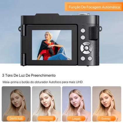 Câmera Digital De Fotografia Profissional 2025 16x 50mp bateria 3.7 ...