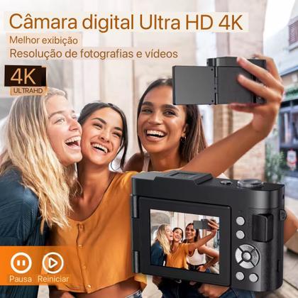 Camera Fotografica 4k Webcam Melcam 50mp Filmadora Sd 32gb - Filmadora ...