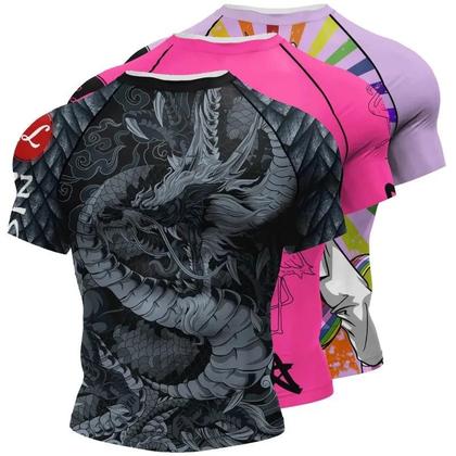 Camiseta De Verão Para Grappling Masculina Cody Lundin Sublimação BJJ ...