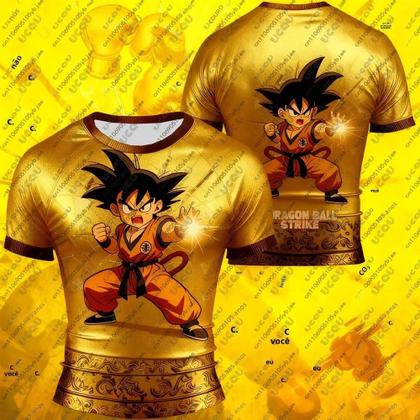 Camiseta Infantil Dragon Ball Z Goku Jiu Jitsu Fight Rash Guard Para ...