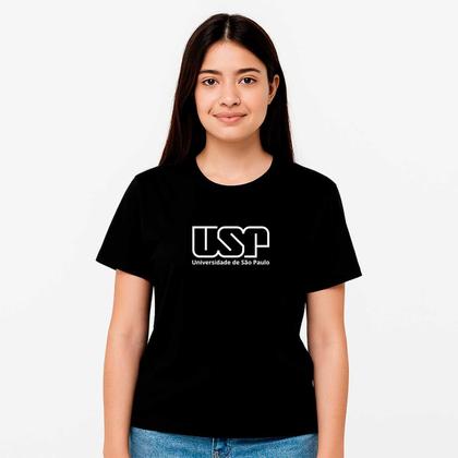 Camiseta USP Logo Frente Grande Malha 100% Algodão Premium - Sete Sete ...
