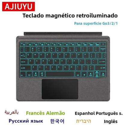 Capa De Teclado Magnético Sem Fio Retroiluminado Para Microsoft Surface ...