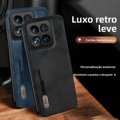 Capa De Telefone Vintage Em Couro À Prova De Choque Para Xiaomi 15 14T ...