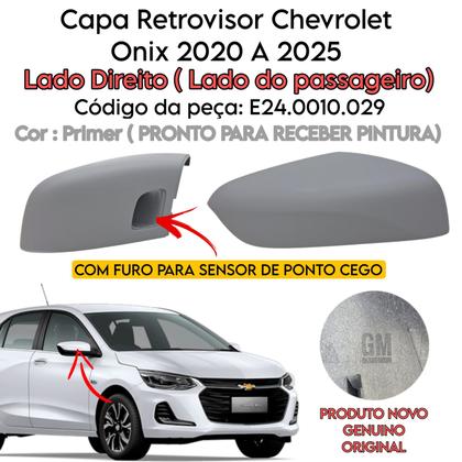 Capa Retrovisor Onix 2020 2021 2022 2023 2024 2025 Com Furo Sensor ...