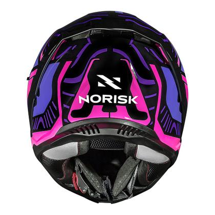 Capacete Norisk Strada II Fusion Preto Roxo e Rosa Mais Viseira Fumê ...