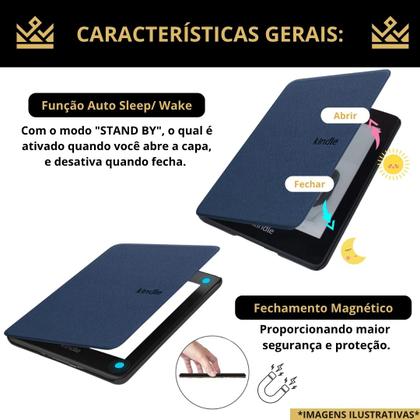 Capinha protetora estampada para Kindle Colorsoft 7” 2024 - Genérica ...