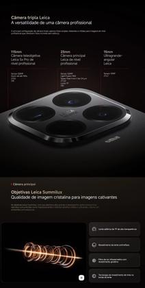 Celular Xiaomi 15T Pro 5G 256GB 12GB RAM Tela AMOLED 6.83 144Hz Câmera ...