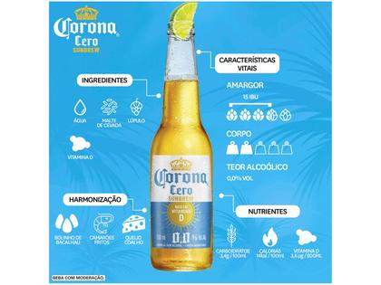 Cerveja Corona Sunbrew Cero sem Álcool 6 Unidades 330ml - Cerveja ...