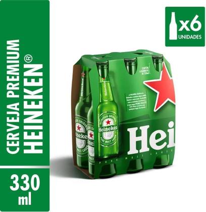 Cerveja Heineken Lager Long Neck 330Ml - 6 Unidades - Cerveja ...