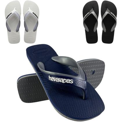 Chinelo Masculino Havaianas Dual Original Cor:Marinho/CinzaTamanho:39/ ...