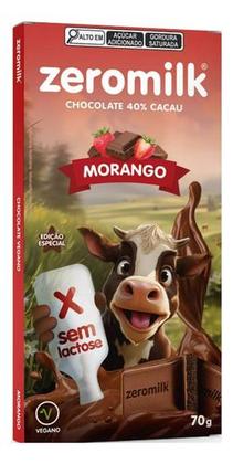 Chocolate Zeromilk Morango Zero Lactose 80g - Chocolate / Barra de ...
