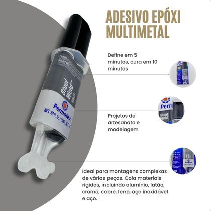 Cola Para Metais Steel Weld Permatex Solda Fria Metais - Estanho para ...