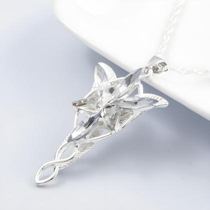 Colar SONGCHANGJEWELRY Evenstar Aragorn Arwen banhado a prata - Colar ...