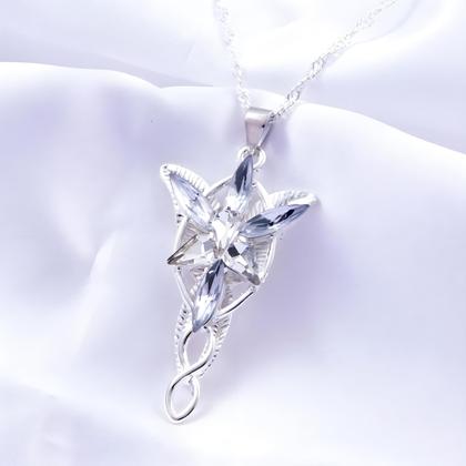 Colar SONGCHANGJEWELRY Evenstar Aragorn Arwen banhado a prata - Colar ...