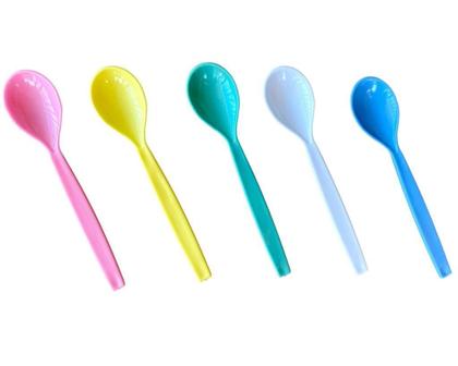 Colher 200Pç Merenda Escola Creche Talher Infantil Reforçado - Plastic ...