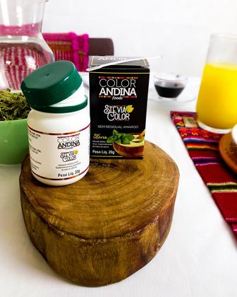 Color Andina Foods Adoçante Stevia Em Pó Pote 20gr Sem Sabor Residual ...