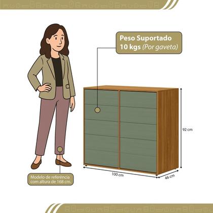 Cômoda para Quarto 10 Gavetas Melinda - DRD Móveis - Cômoda - Magazine ...