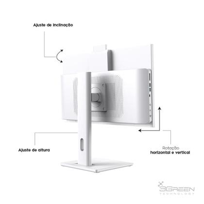 Computador All In One 24" Branco, Intel Core i5 9400, 16GB DDR4, SSD ...