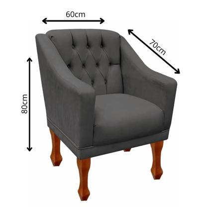 Conjunto 2 Poltronas Grécia Estofadas em Suede Elegantes, Confortáveis ...