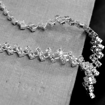 Conjunto Colar Brinco Strass Prata Festas, Noiva, Debutante, Casamento ...