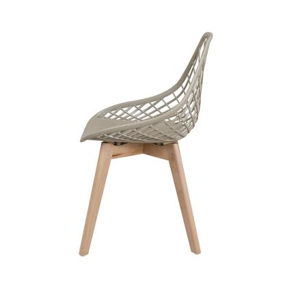 Conjunto Mesa de Jantar Eames 90Cm Redondo Com 4 Cadeiras Kayla Wood ...