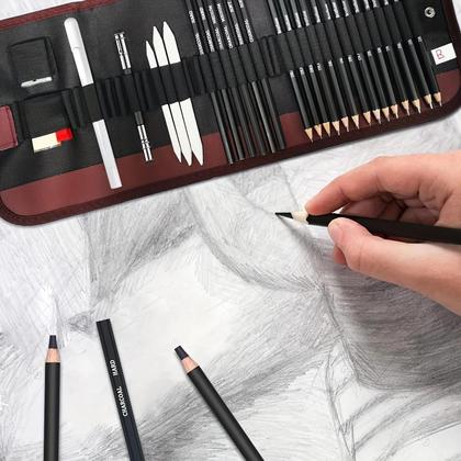 Conjunto Profissional De Desenho Artístico Com Lápis De Grafite E ...