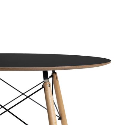 Conjunto Sala de Jantar Elegante Mesa Eames 90Cm Redondo Com 4 Cadeiras ...