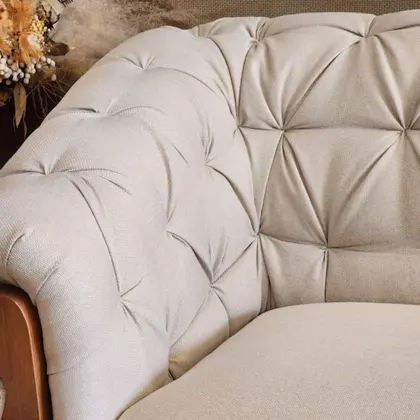 Conjunto Sofá 2 Lug + 2 Poltronas Linho Adhara Chesterfield - Larbelle ...