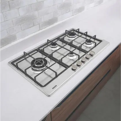 Cooktop a Gás Tramontina Penta Plus em Aço Inox 95cm 5 Queimadores ...