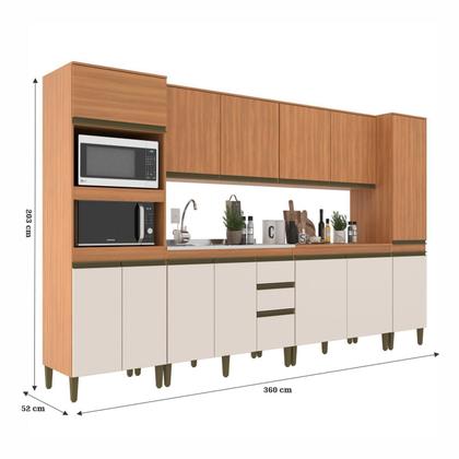 Cozinha Completa Modulada 6 Peças com Torre Quente e Paneleiro Cecília ...