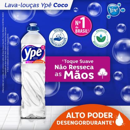 Detergente Ypê Coco 500ml Com 6 Unidades - Detergente - Magazine Luiza