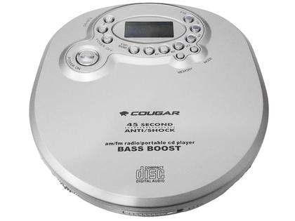 Discman Player Rádio Cougar CPCD-70 - MP3 / MP4 e iPod - Magazine Luiza
