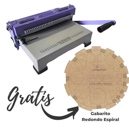 Encadernadora Espiral Flex 3x1 Lilás Manual Standard Marpax - Wire-o ...