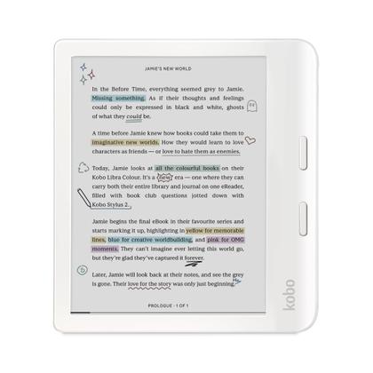 eReader Kobo Libra, cor branca, impermeável, com estojo - Kindle e E ...