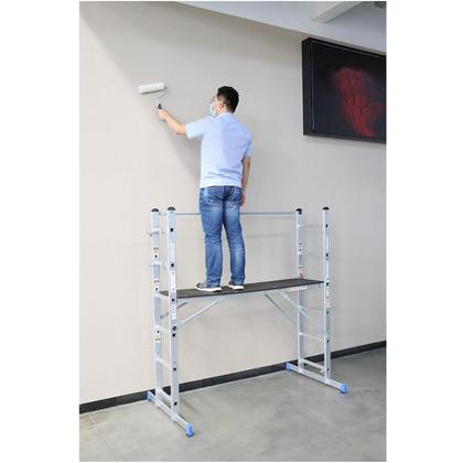 Escada Andaime Alumínio Portátil 3 em 1 Redline - Escada Articulada ...