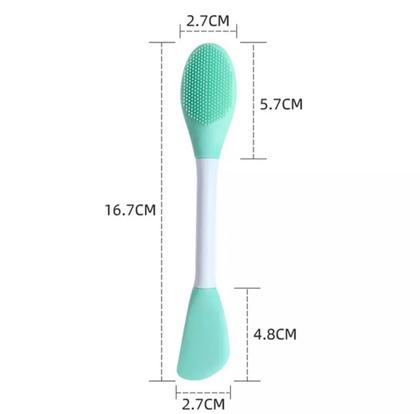 Escova Com Espatula Skin Care Silicone Esfoliante 2 Unidades Adicionar ...