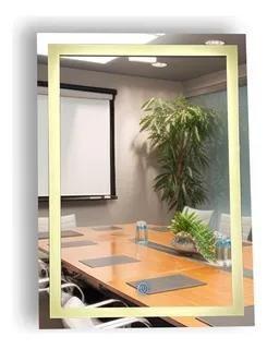 Espelho Retangular Jateado com 3 TONS DE LED e touch screen, FONTE SLIN ...